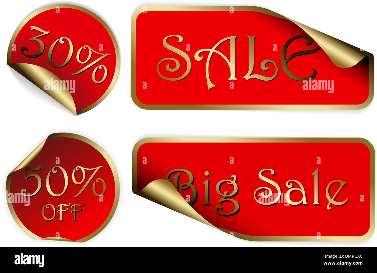 Set red square sale Stock Vector Images - Alamy