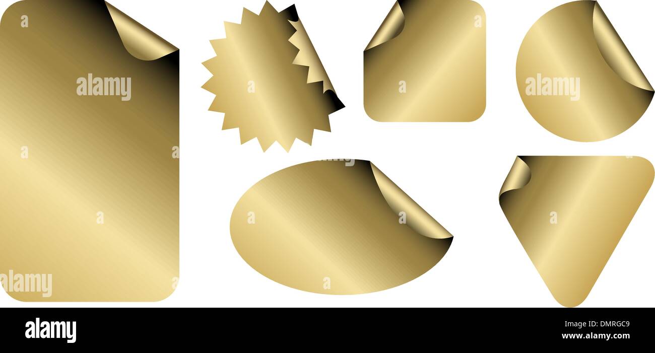 Set of golden labels Stock Vector Image & Art - Alamy