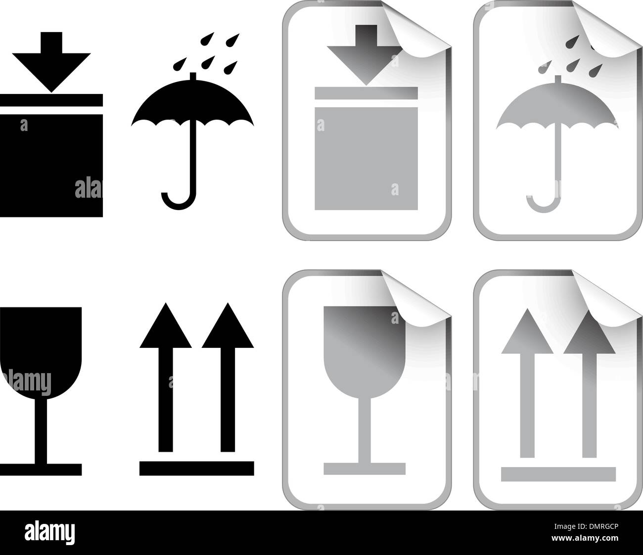 Fragile labels Stock Vector Images - Alamy