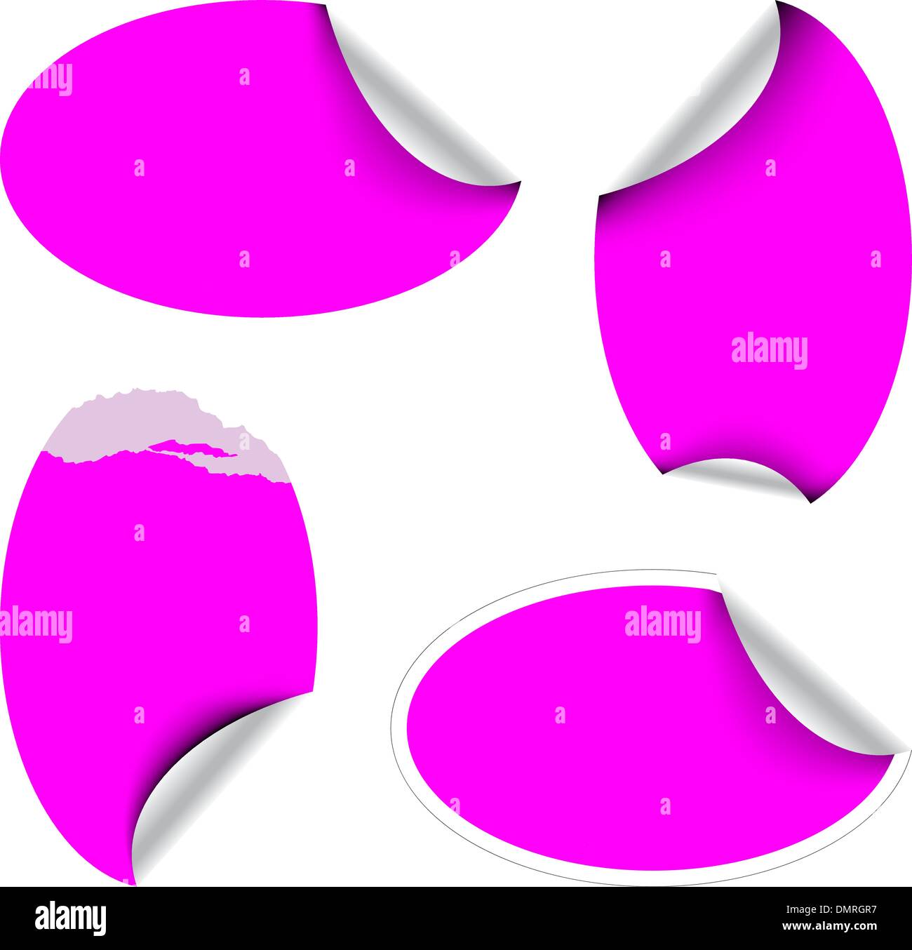 Pink oval labels Stock Vector Image & Art - Alamy