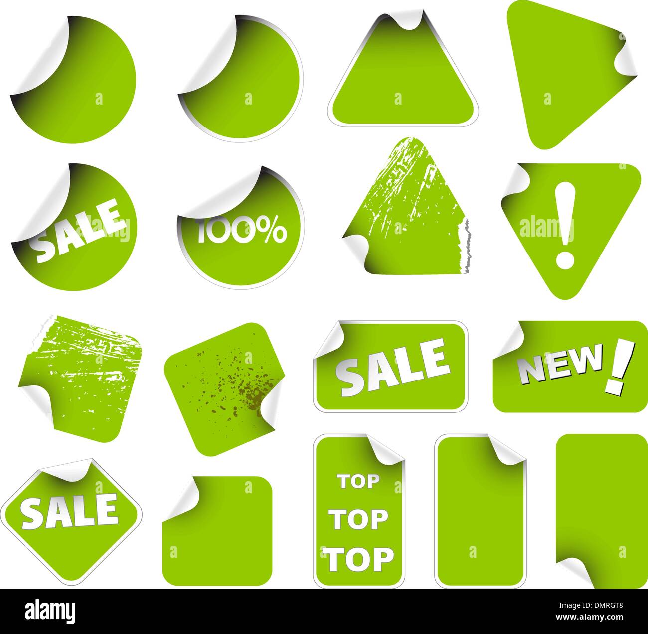 Set of green labels Stock Vector Image & Art - Alamy