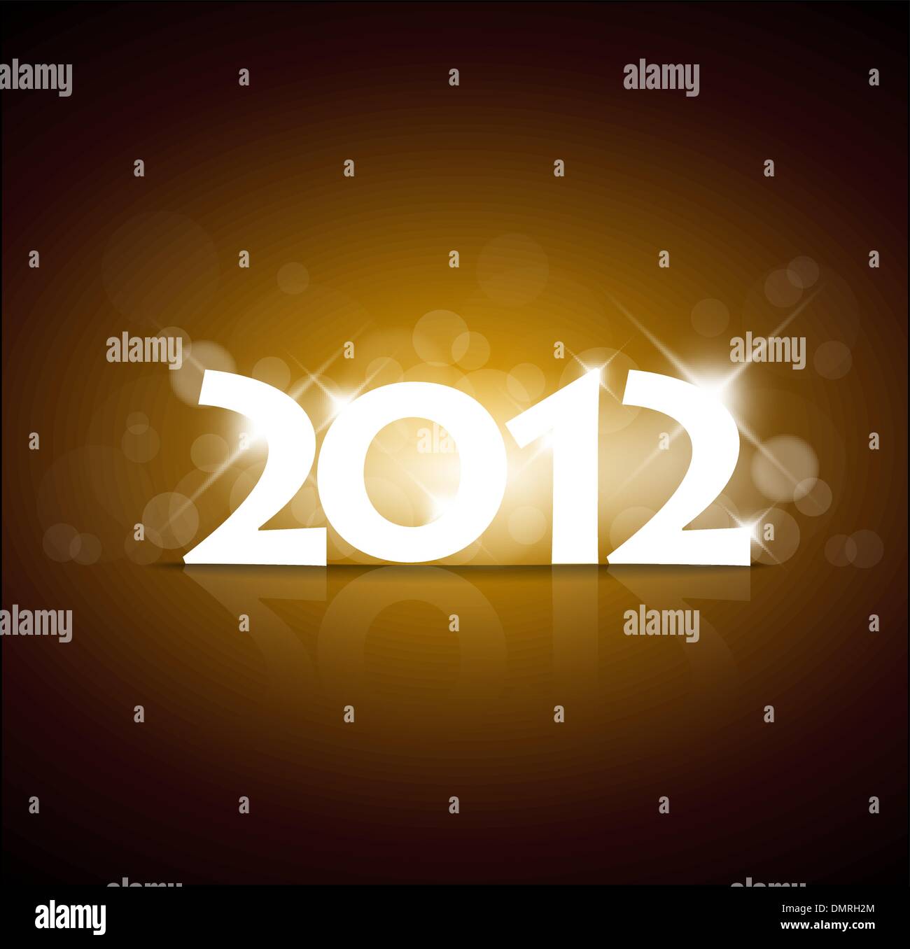 Vector New Year card 2012 Stock Vector Image & Art - Alamy