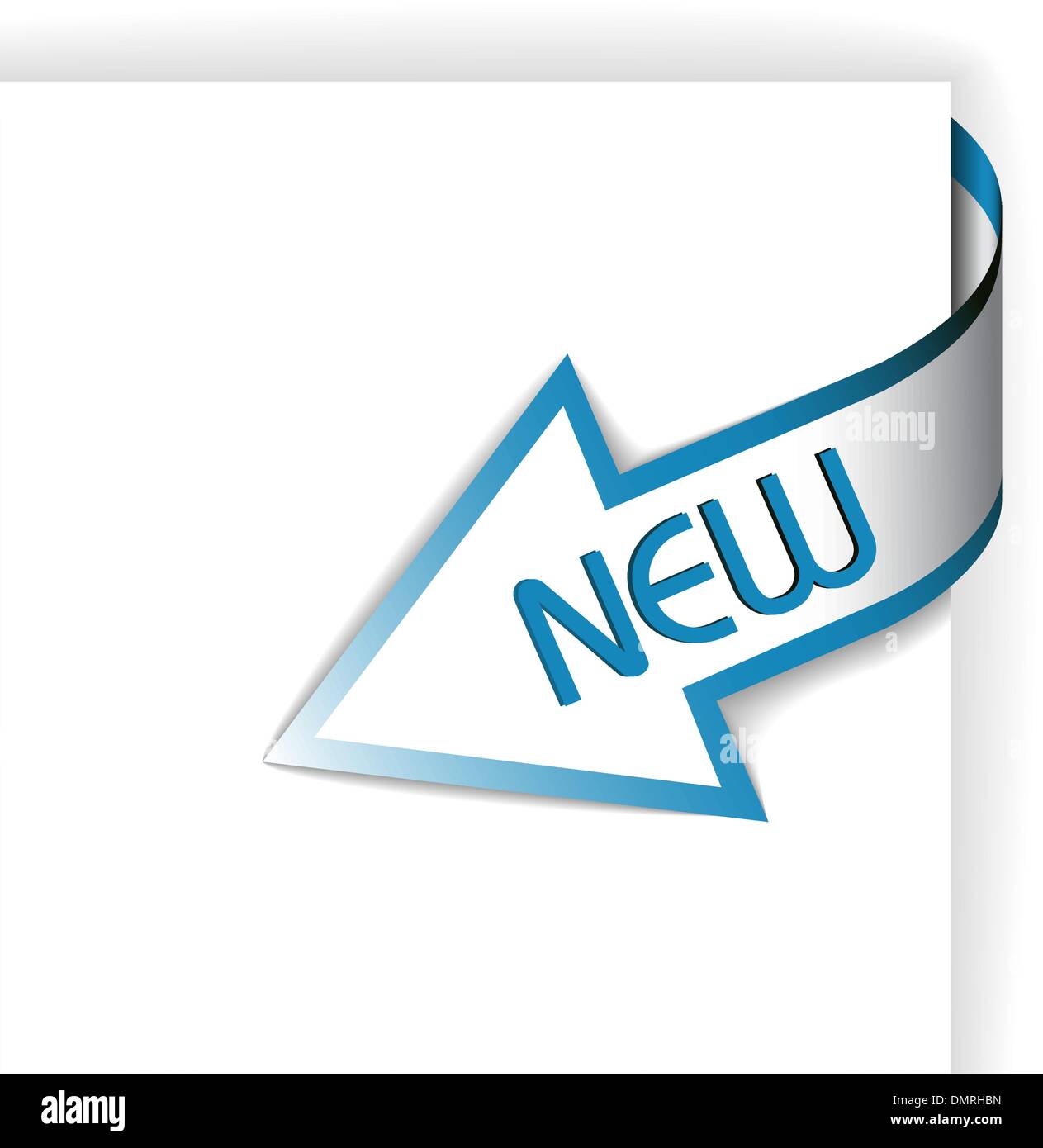 New blue corner ribbon - arrow Stock Vector Image & Art - Alamy