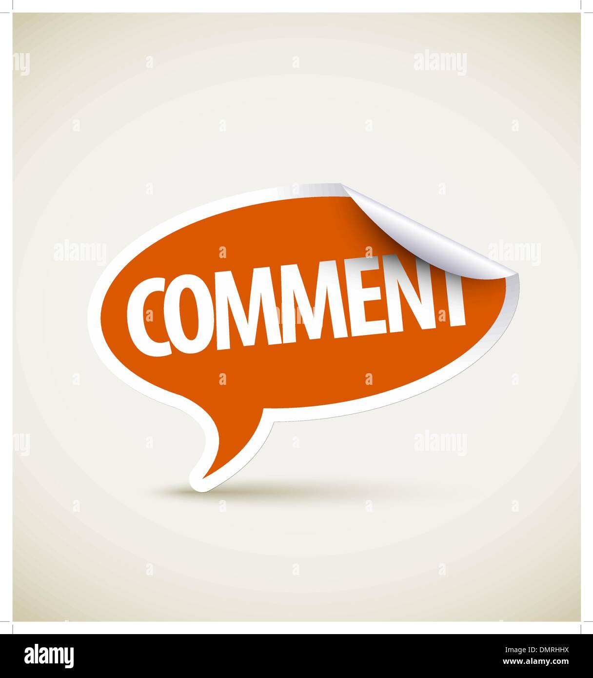 Comment - speech bubble as pointer with white border Stock Vector Image ...