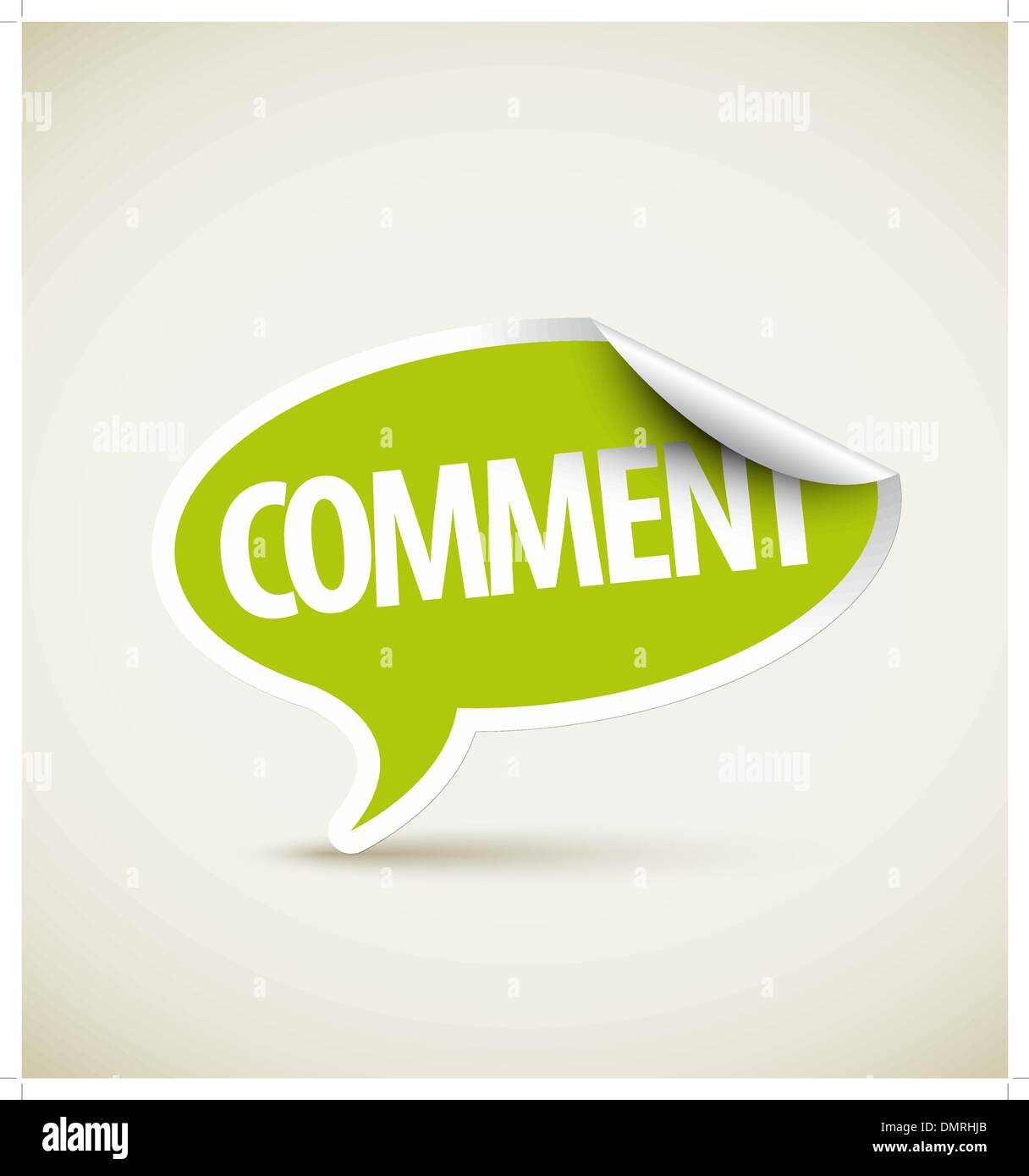 Comment - speech bubble as pointer with white border Stock Vector Image ...