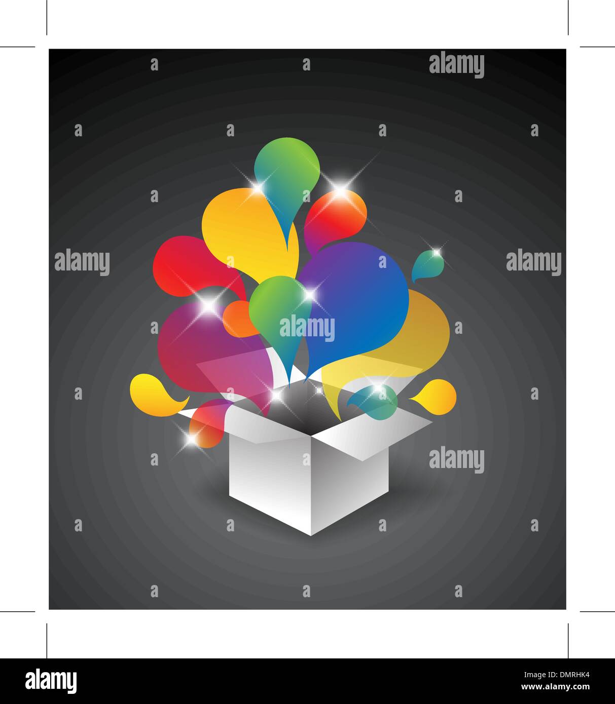 Exploding gift box Stock Vector Image & Art - Alamy