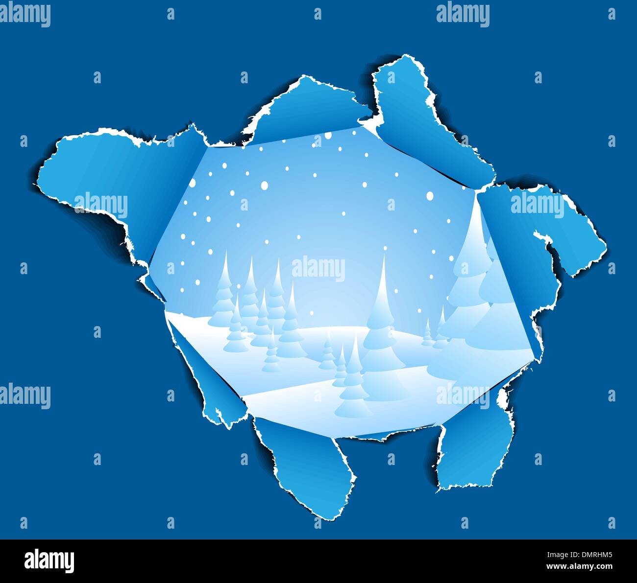 Illustration night time snowy Stock Vector Images - Alamy