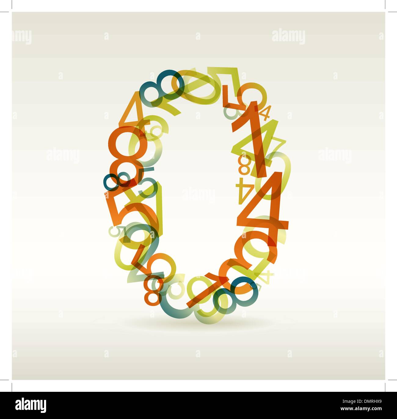 Number zero made from colorful numbers Stock Vector Image & Art - Alamy