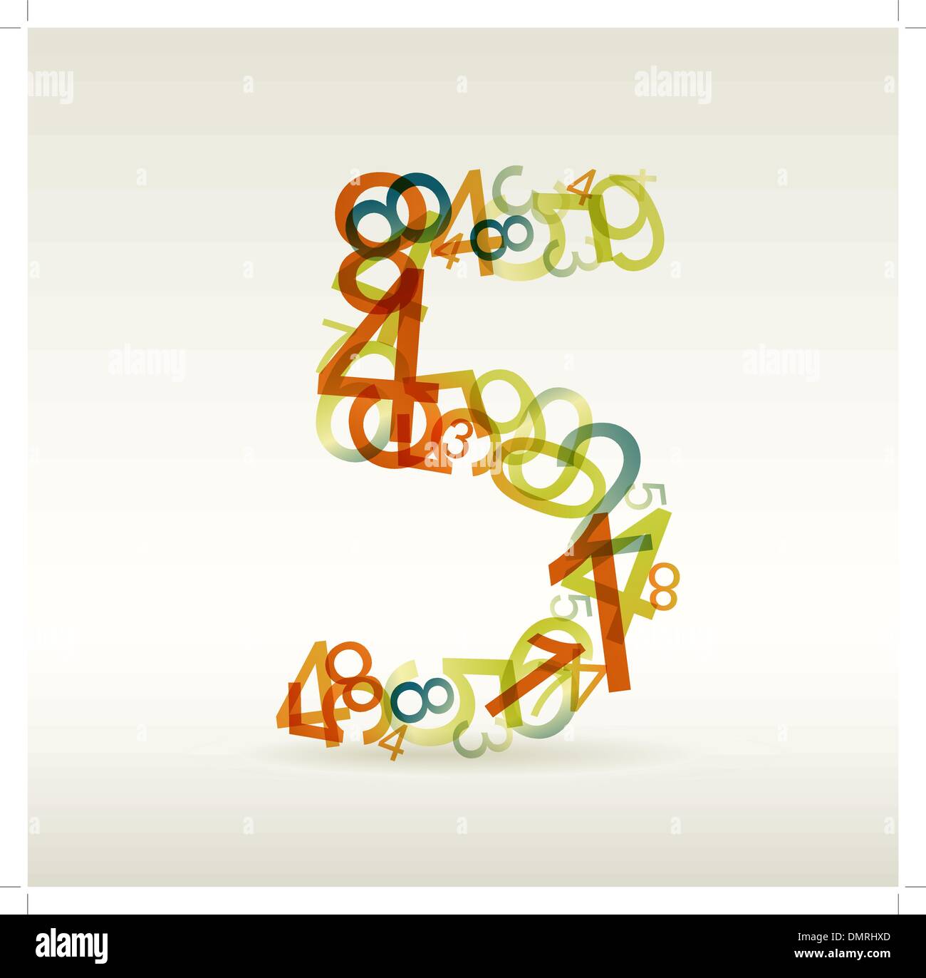 Number five made from colorful numbers Stock Vector Image & Art - Alamy