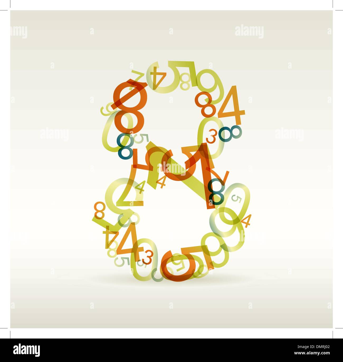 Number eight made from colorful numbers Stock Vector Image & Art - Alamy