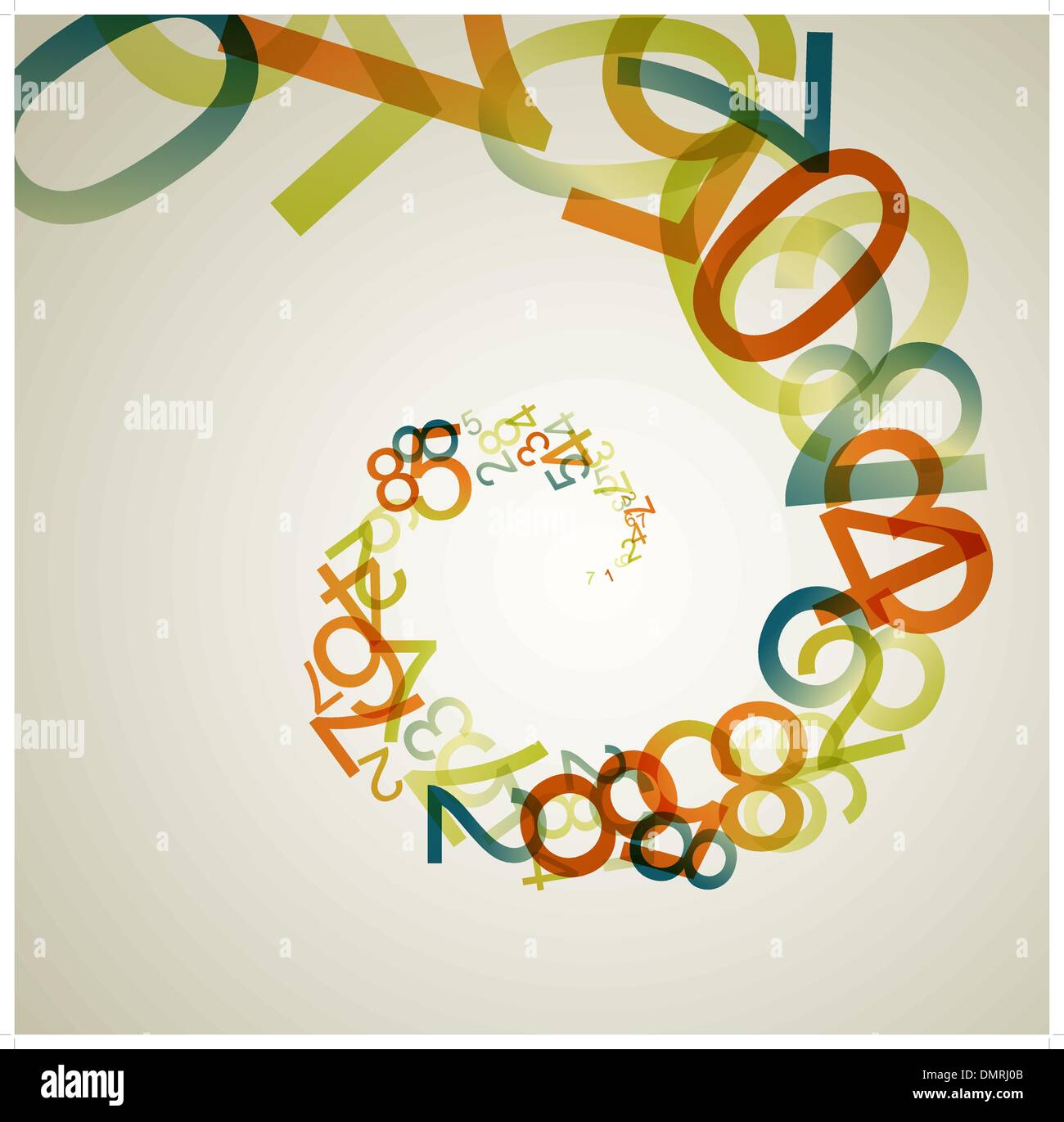 Abstract retro background with colorful rainbow numbers Stock Vector ...