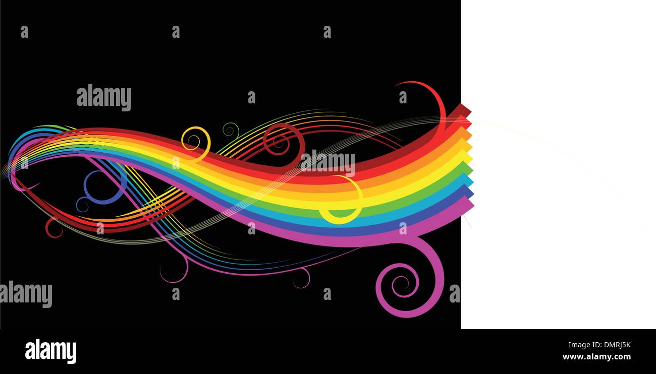 Abstract rainbow background curves Stock Vector Images - Alamy