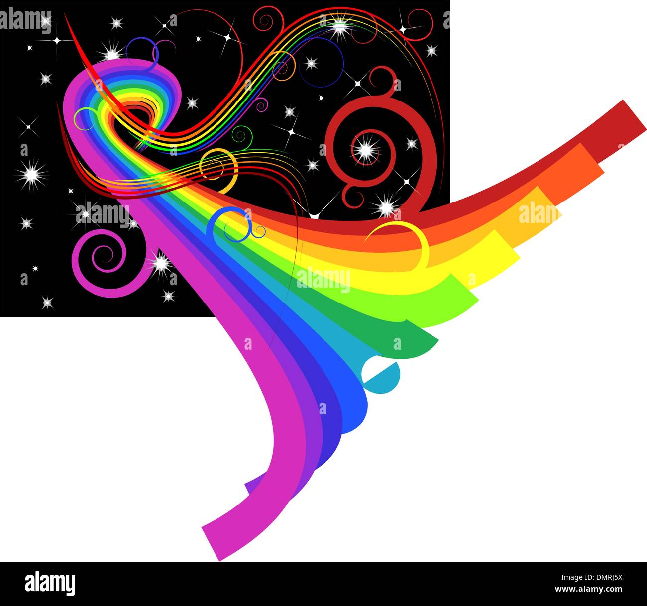 Abstract rainbow curves Stock Vector Image & Art - Alamy