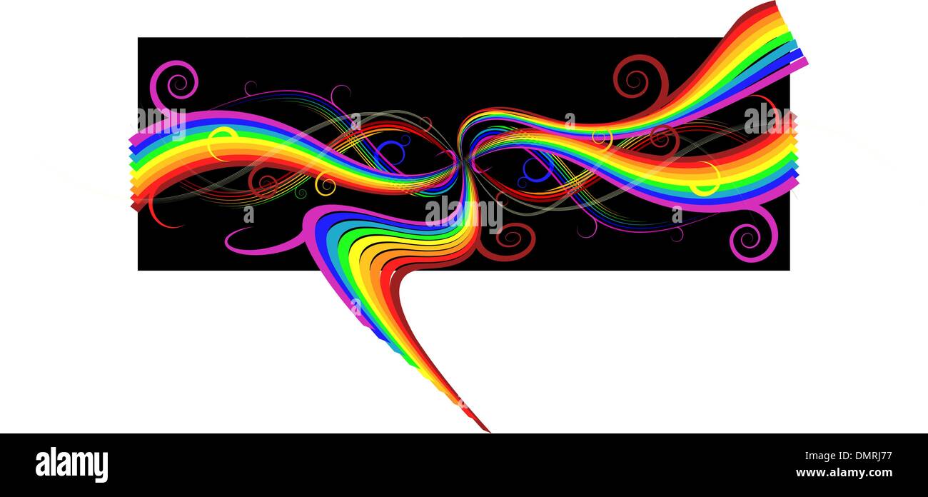 Abstract rainbow background with curves Stock Vector Image & Art - Alamy