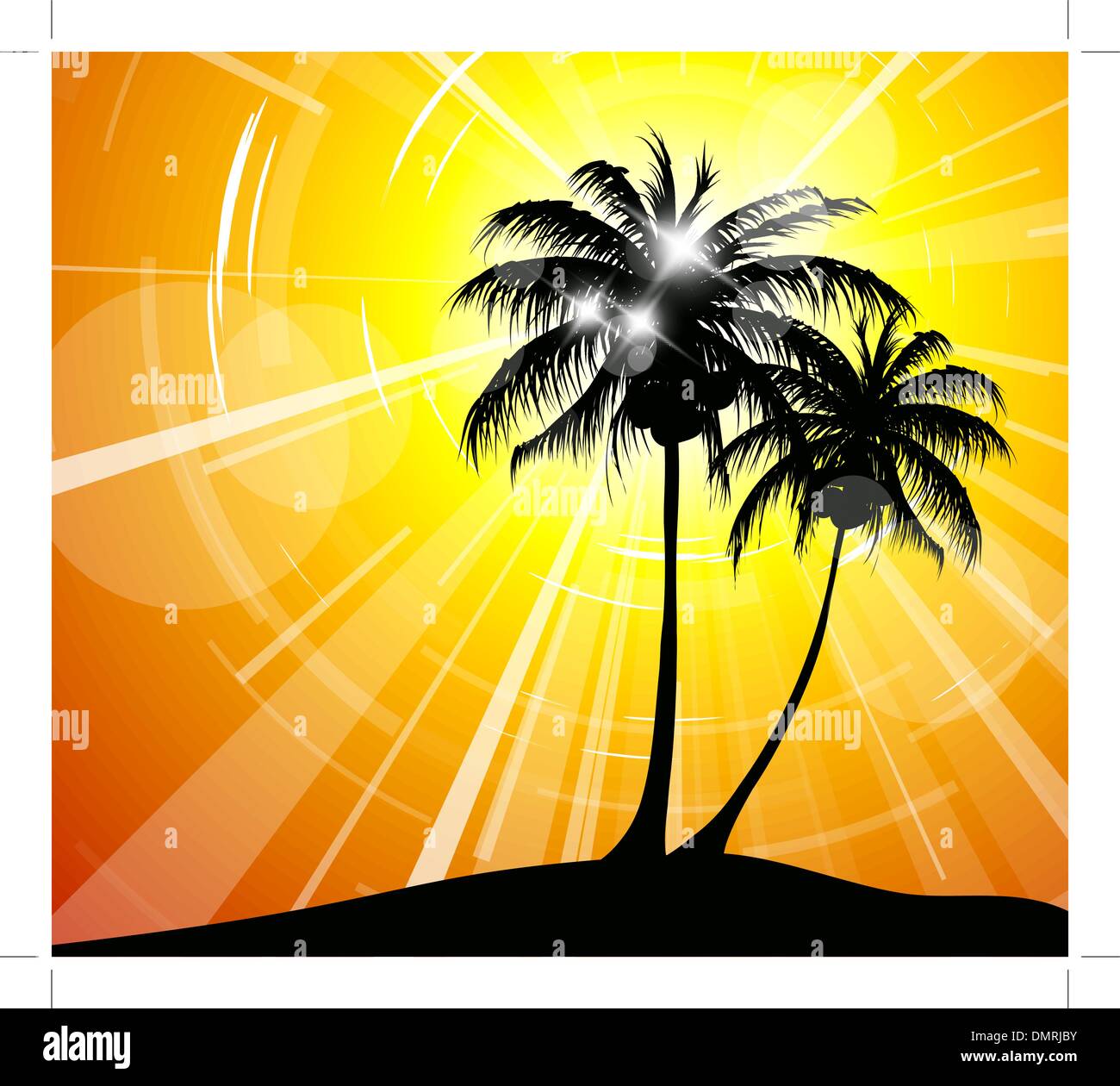 Beach on ocean bay Stock Vector Images - Alamy