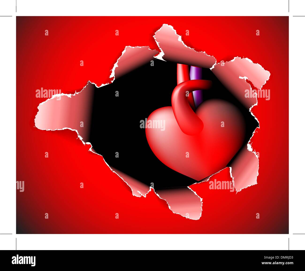 Deep red cut Stock Vector Images - Alamy