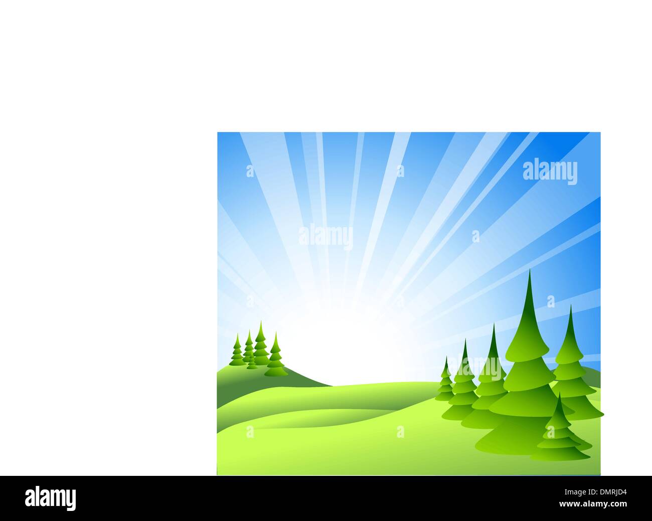 Quiet peaceful landscape Stock Vector Images - Alamy