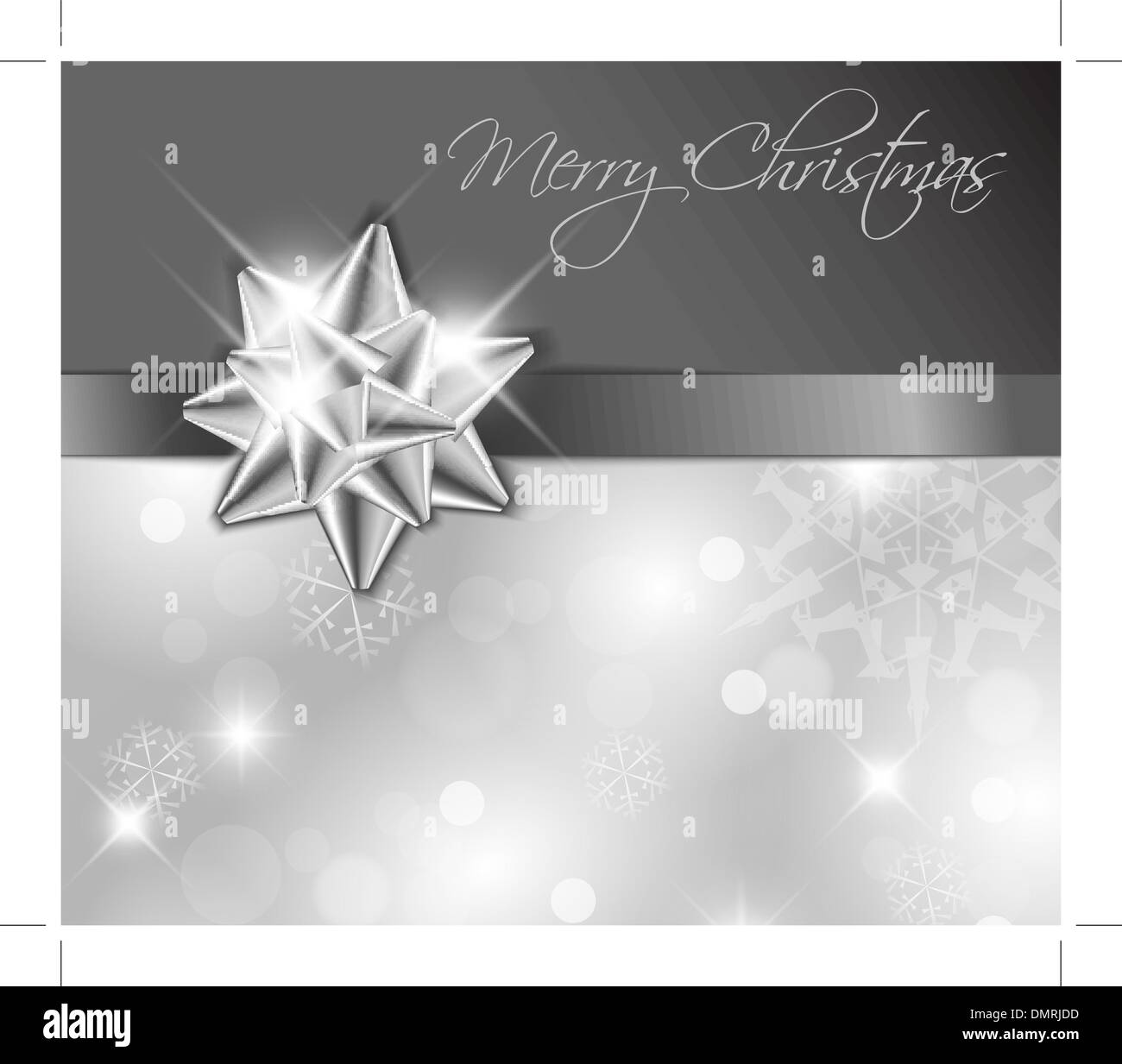 Gift silver card ribbon Stock Vector Images - Alamy