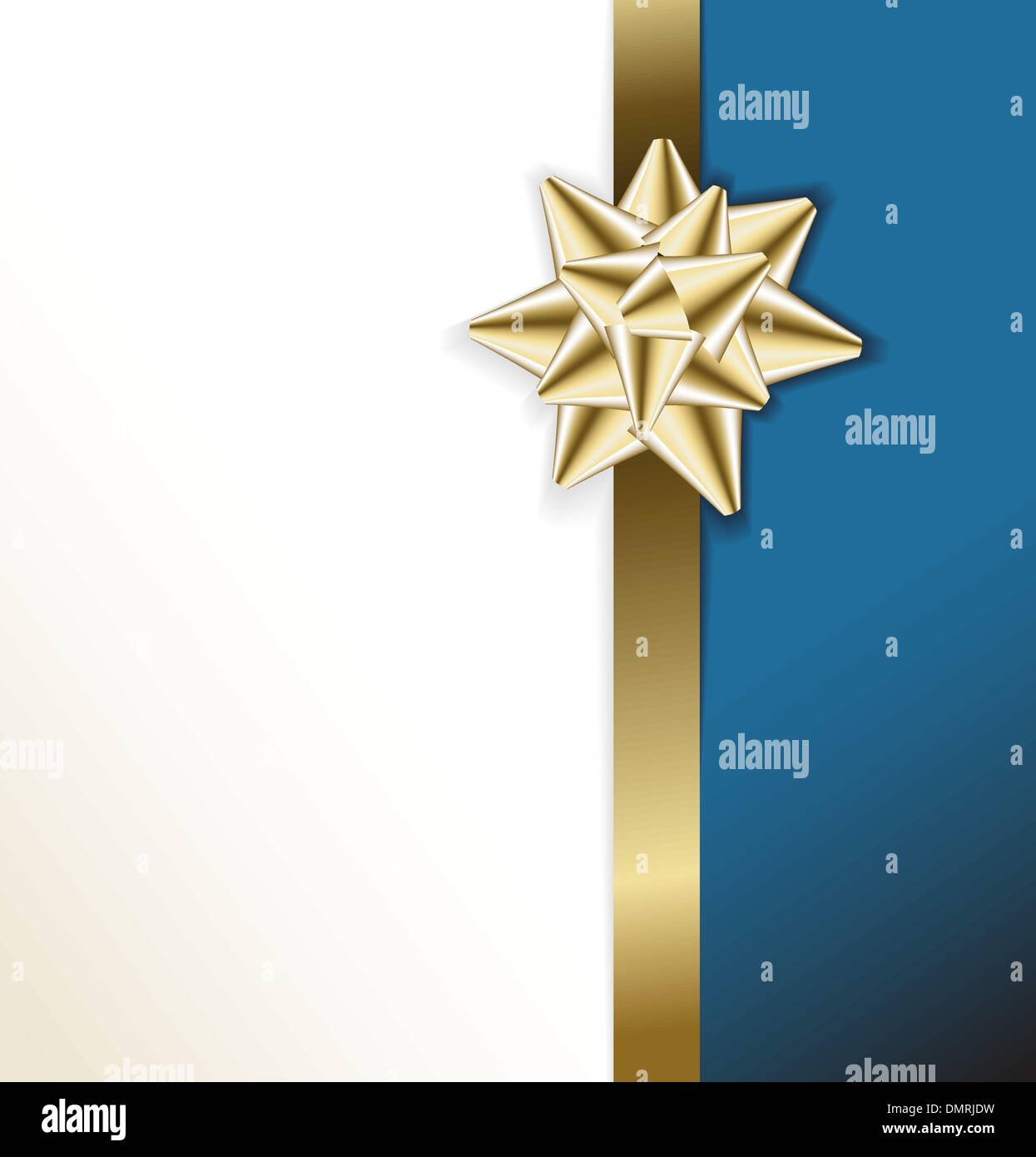 Golden bow on gift Stock Vector Images - Alamy