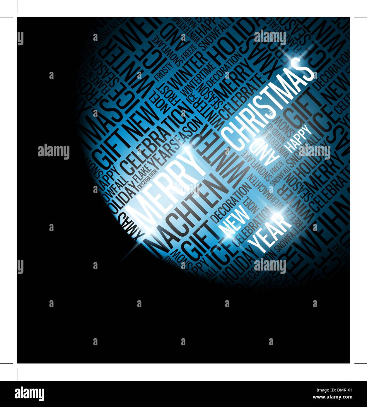 Abstract Christmas typography card Stock Vector Image & Art - Alamy