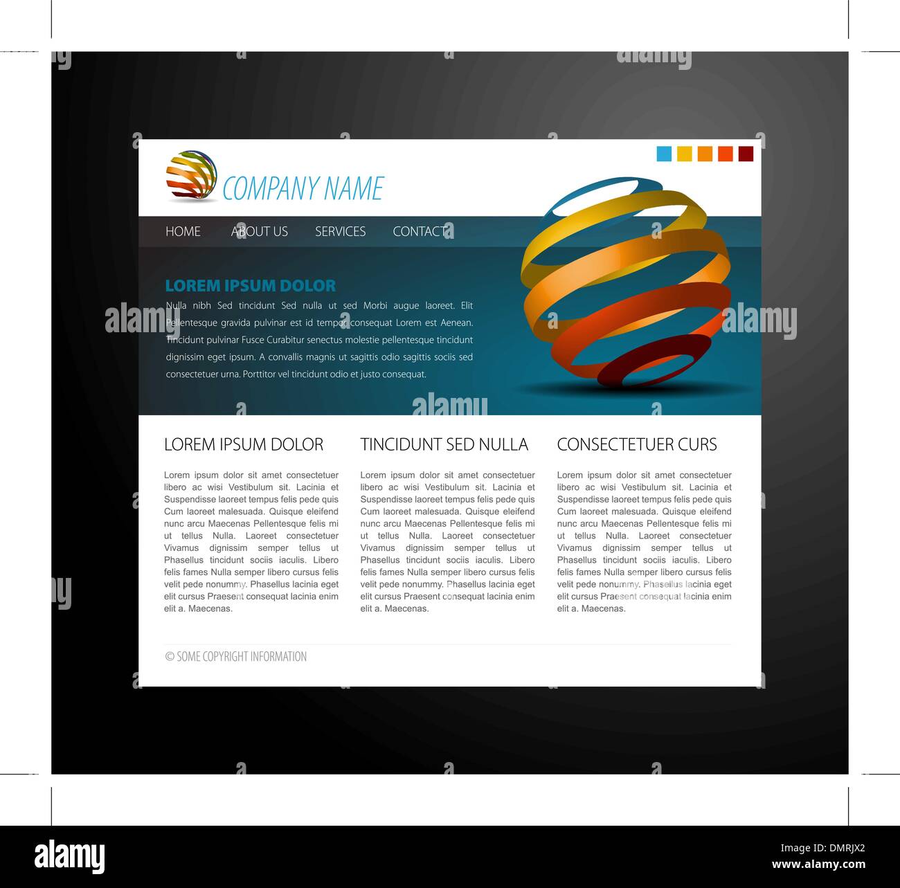 Modern website template Stock Vector Image & Art - Alamy