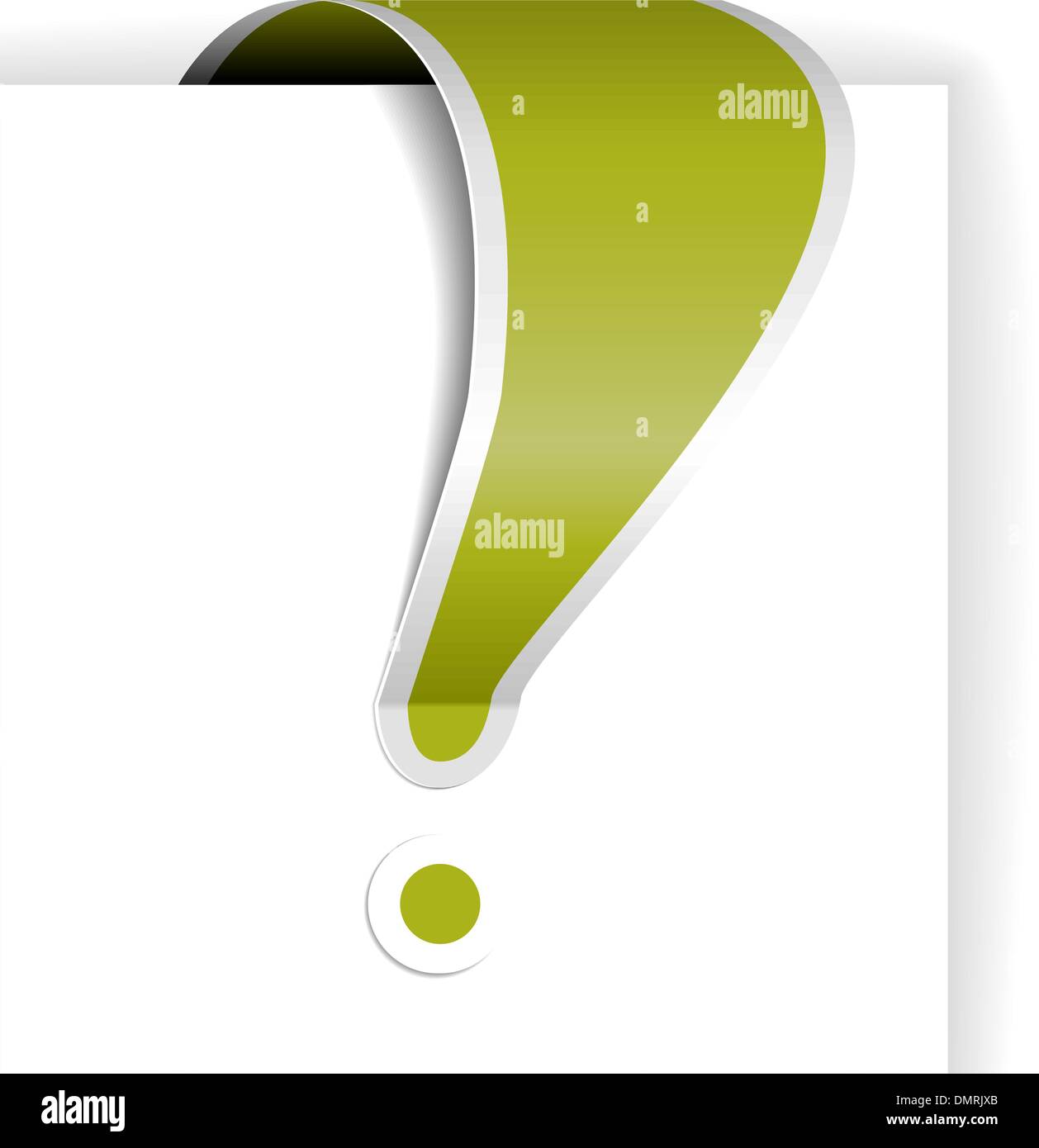 Green exclamation mark with white border Stock Vector Image & Art - Alamy