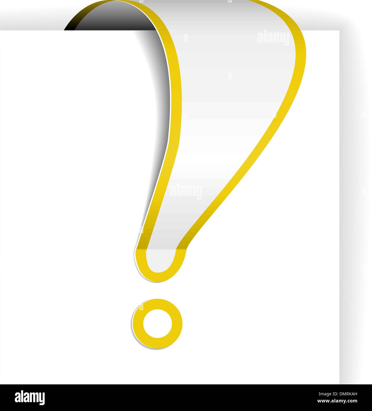 White exclamation mark with yellow border Stock Vector Image & Art - Alamy
