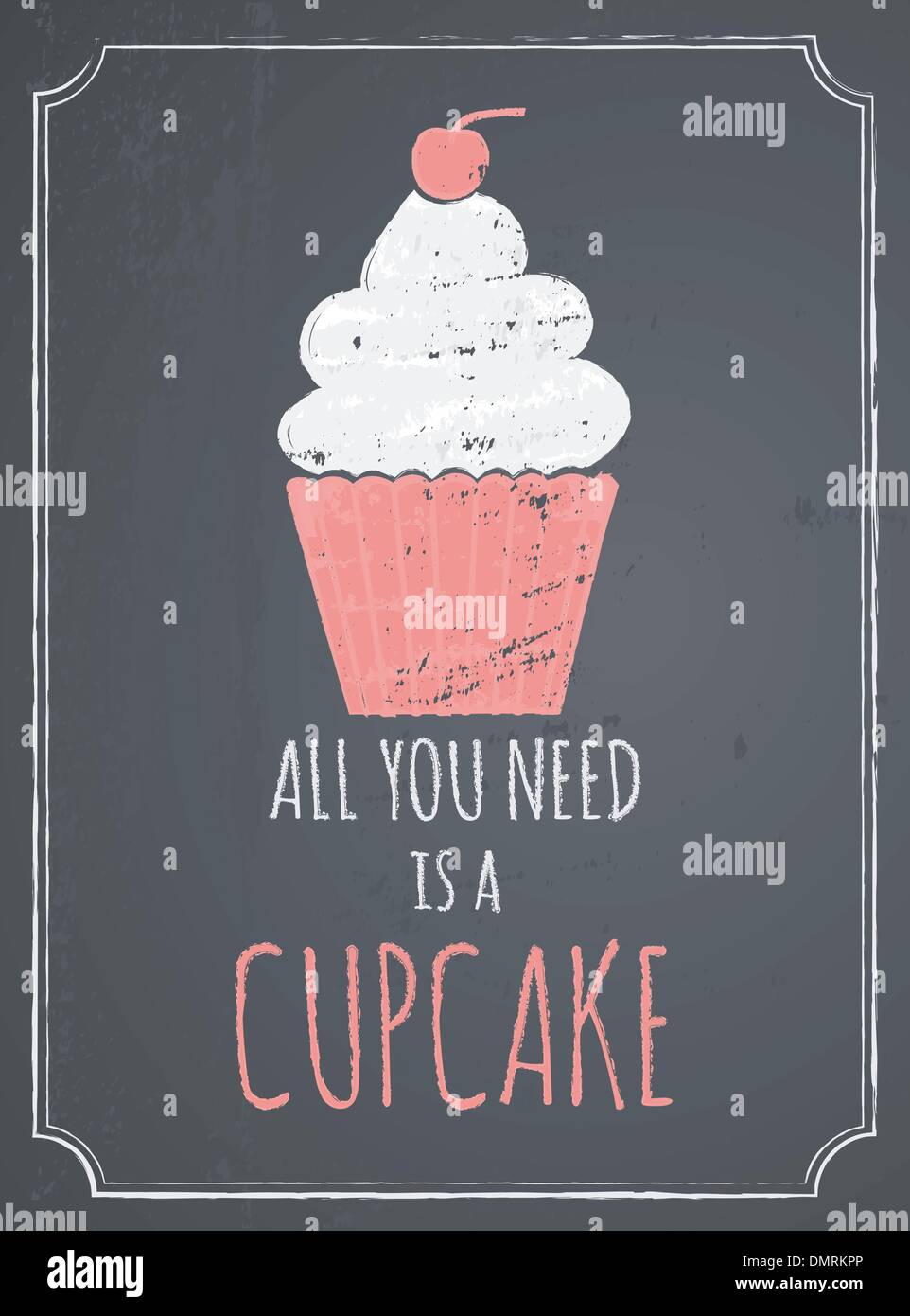 Chalkboard Cupcake Design Stock Vector Image & Art - Alamy