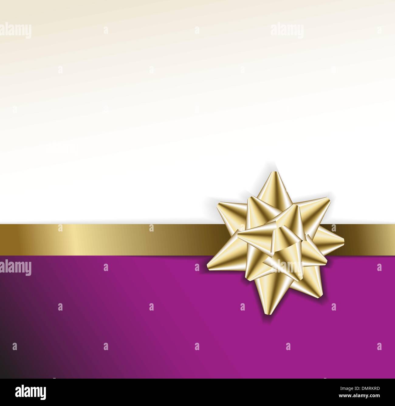 Golden bow on gift Stock Vector Images - Alamy