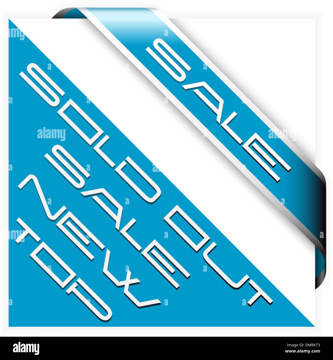 Blue corner ribbon Stock Vector Images - Alamy