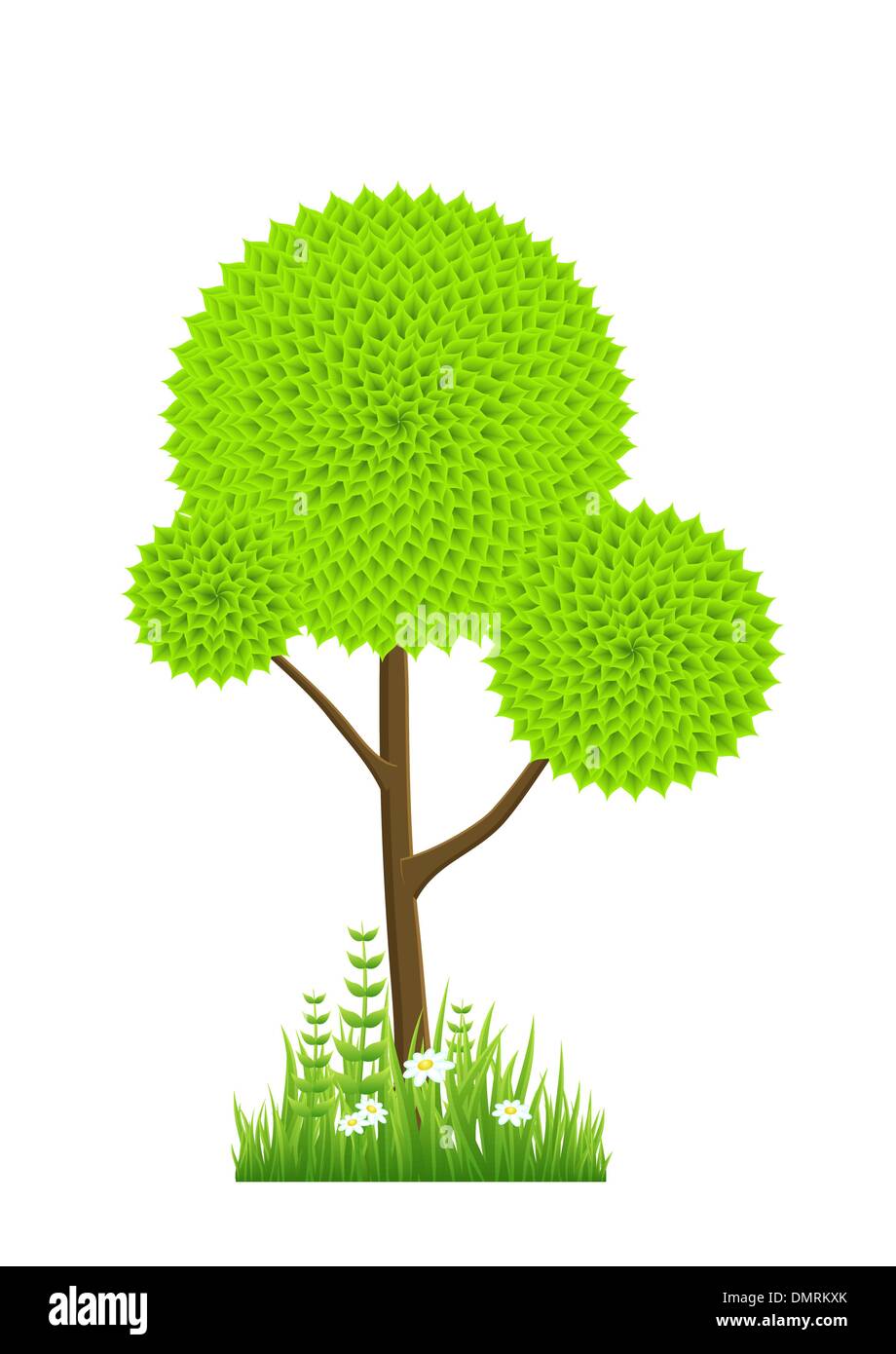 Green colored summer forest Stock Vector Images - Alamy