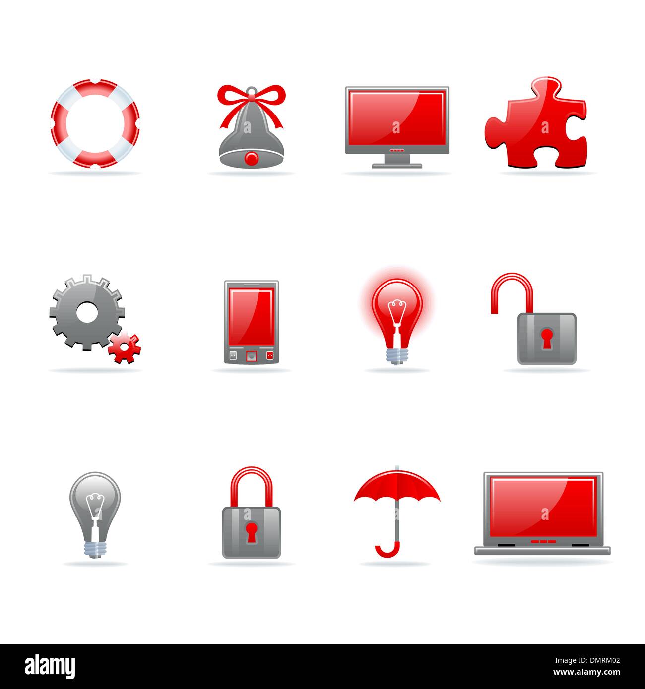 Glossy icon set Stock Vector Image & Art - Alamy