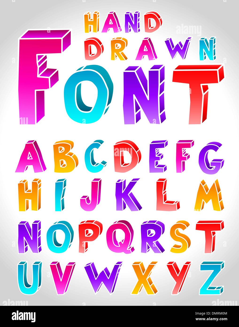 Hand drawn vector font. Letters Stock Vector Image & Art - Alamy