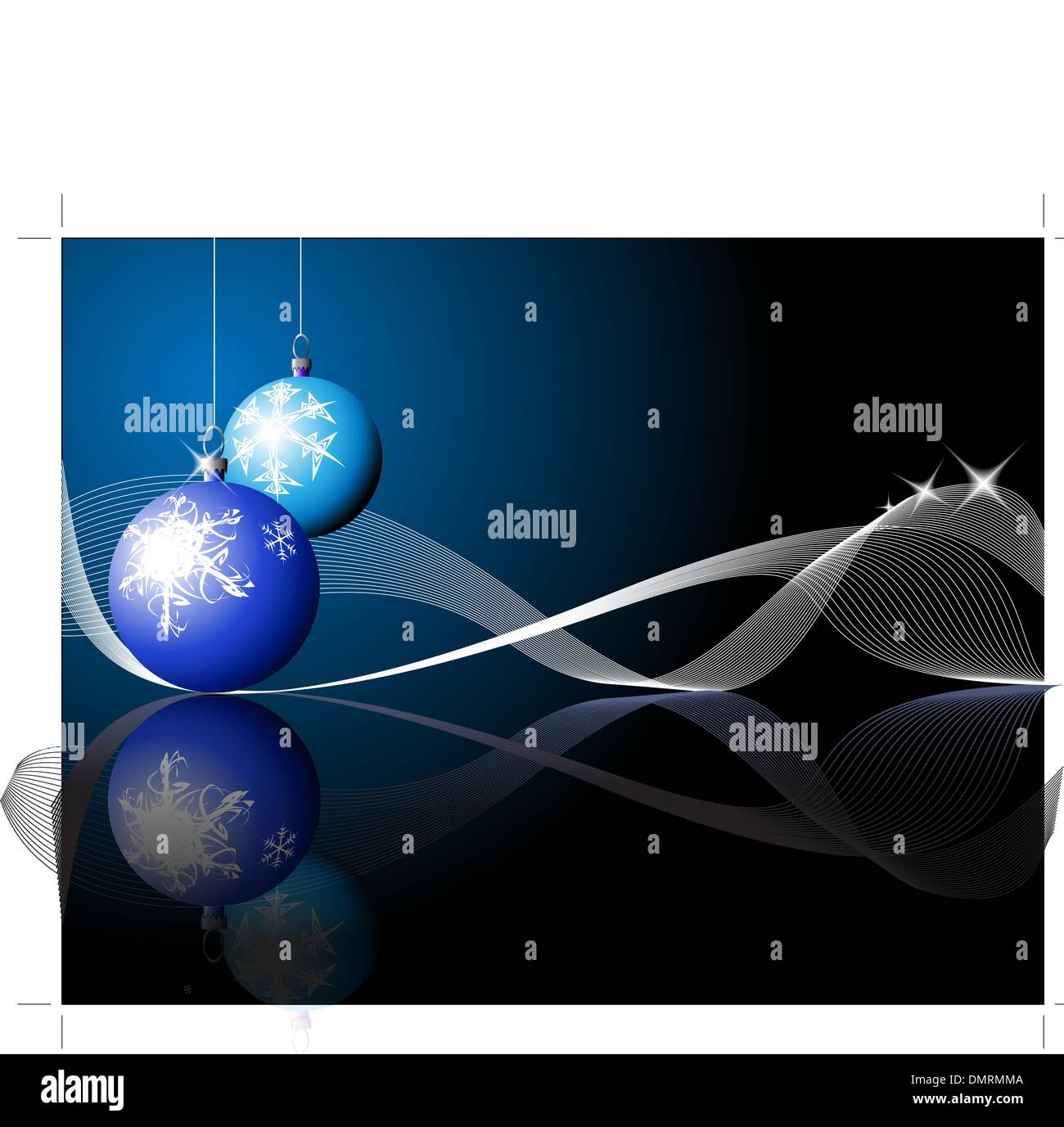 Blue Christmas bulbs Stock Vector Image & Art - Alamy