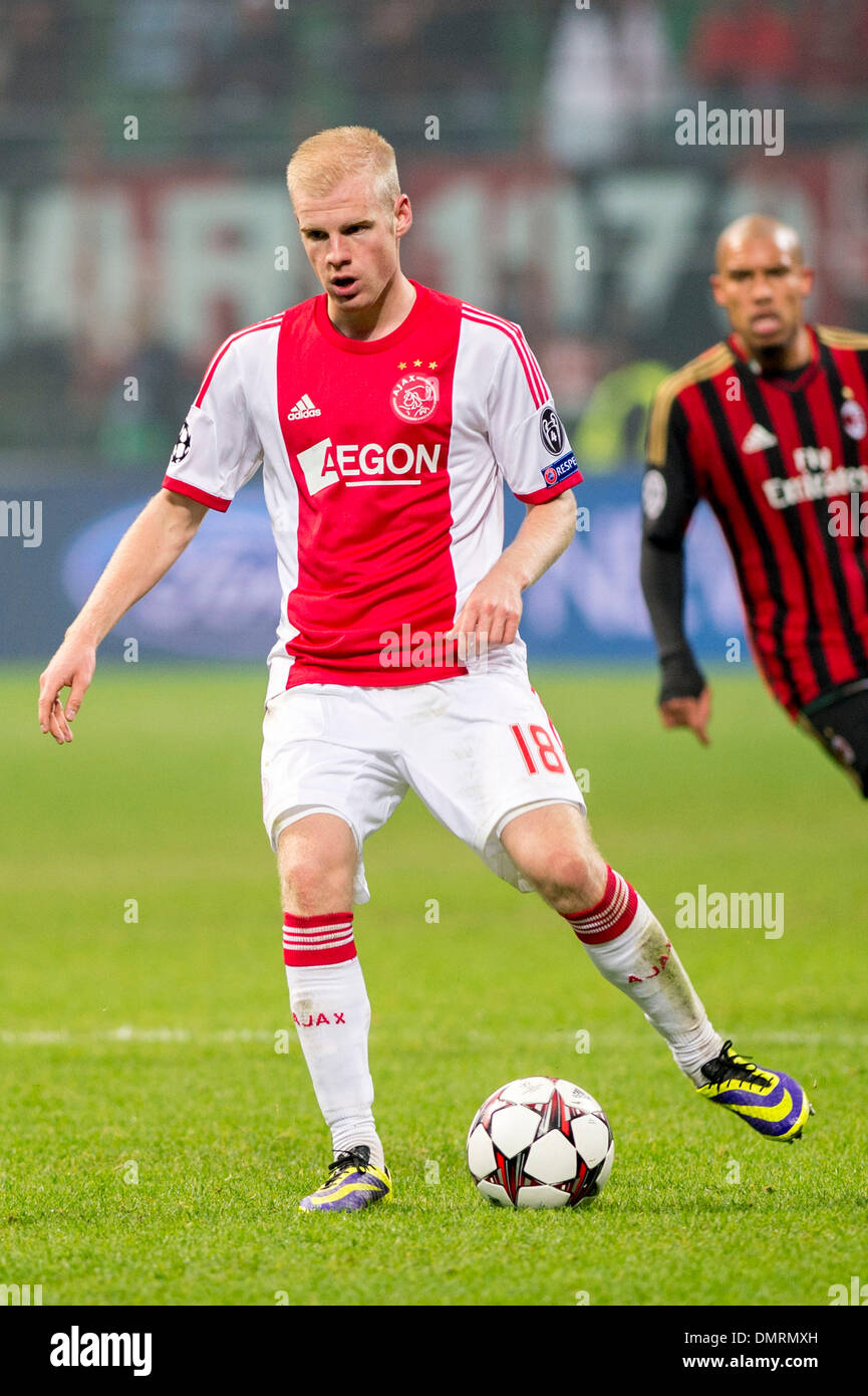 Milan, Italy. 11th Dec, 2013. Davy Klaassen (Ajax) Football / Soccer ...