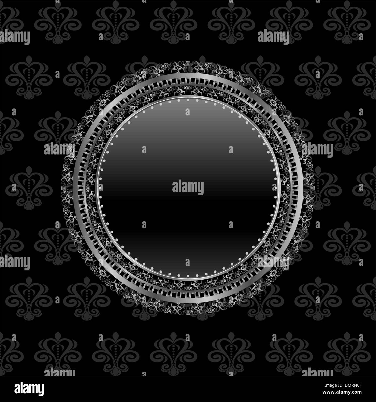 heraldic circle shield on floral background Stock Vector Image & Art ...