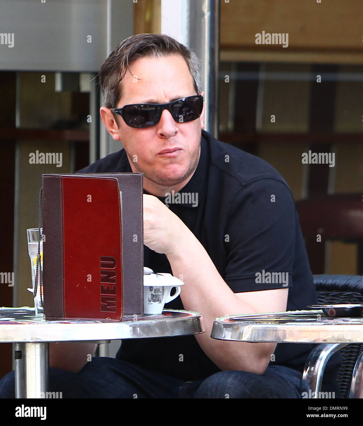 Tony Hurst who plays Paul Kershaw in TV soap Coronation St sitting ...