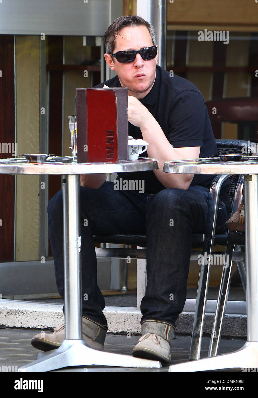 Tony Hurst who plays Paul Kershaw in TV soap Coronation St sitting ...