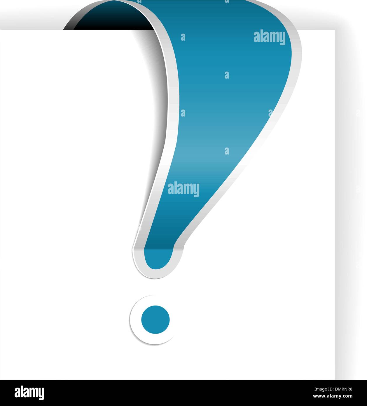 Blue exclamation mark with white border Stock Vector Image & Art - Alamy