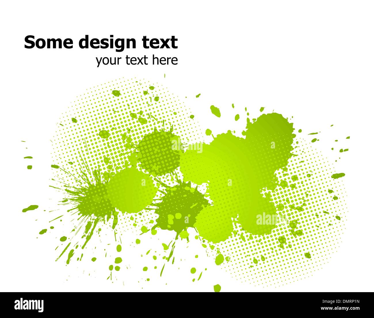 Green abstract paint splashes background. Vector Stock Vector Image ...