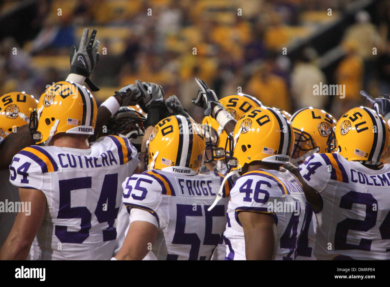 LSU takes the field during the game between the Florida Gators and the ...