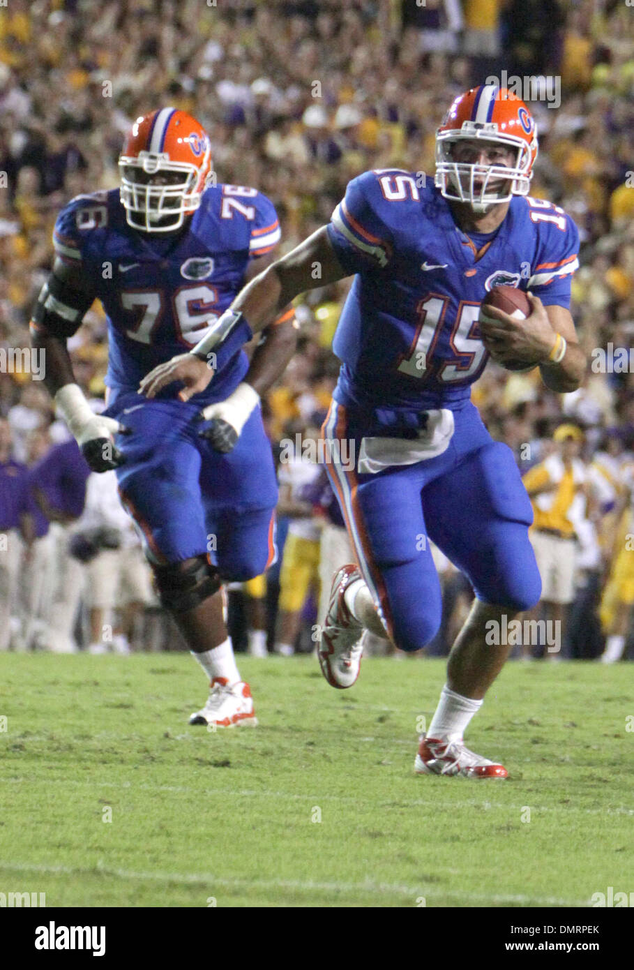 Florida quarterback Tim Tebow (15) during the game between the Florida ...