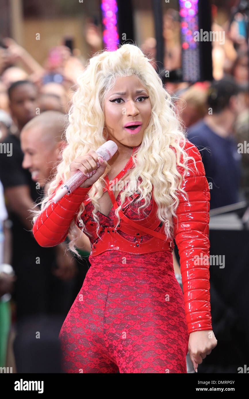 Nicki Minaj performs live at Rockerfeller Plaza as part of Toyota ...