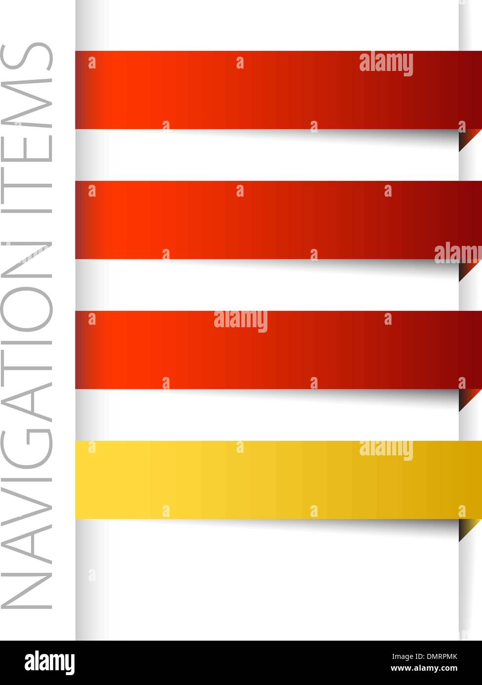 Modern red navigation items in right bar Stock Vector Image & Art - Alamy