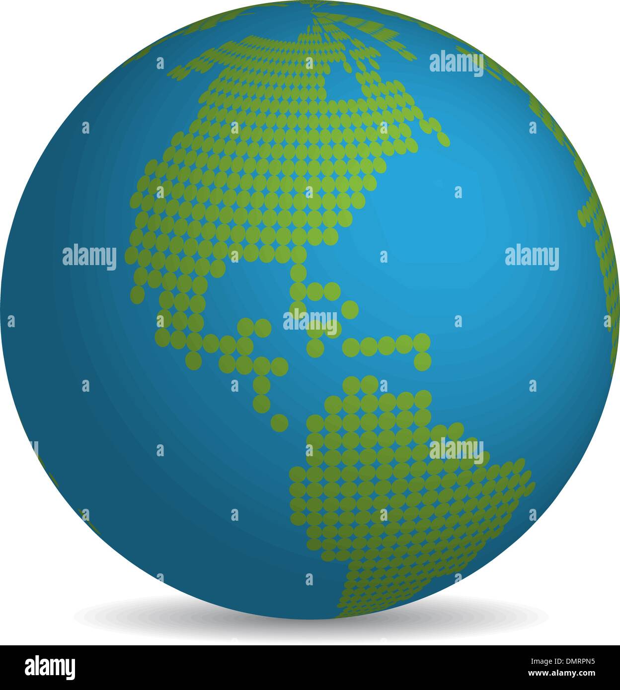 Globe with continents made from circles Stock Vector Image & Art - Alamy