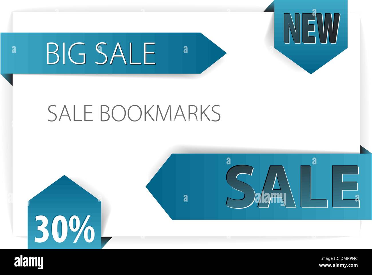 Blue paper arrows - Vector sale Stock Vector Image & Art - Alamy