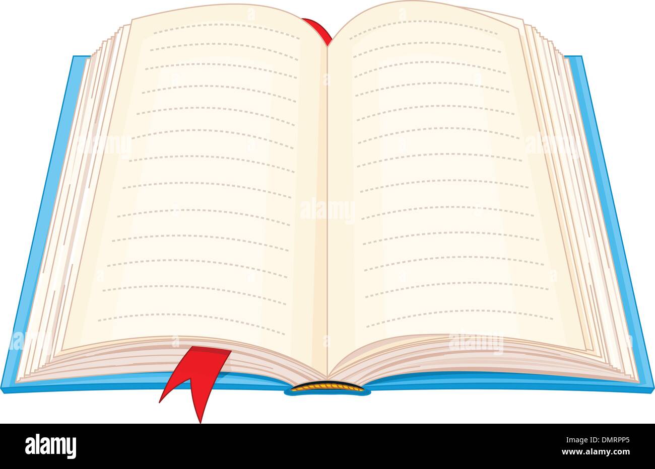 An old open book with blank pages Stock Vector Images - Alamy