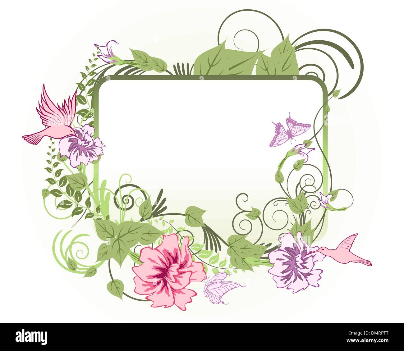 Eastern floral border design Cut Out Stock Images & Pictures - Alamy