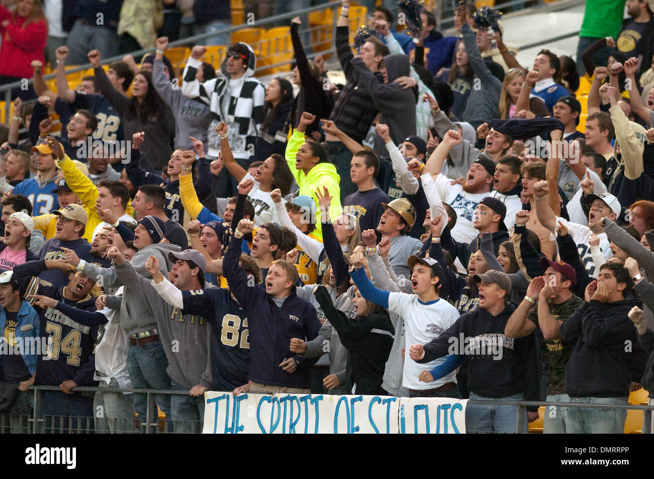 Pittsburgh Panthers fans cheers on their team during a game against the ...