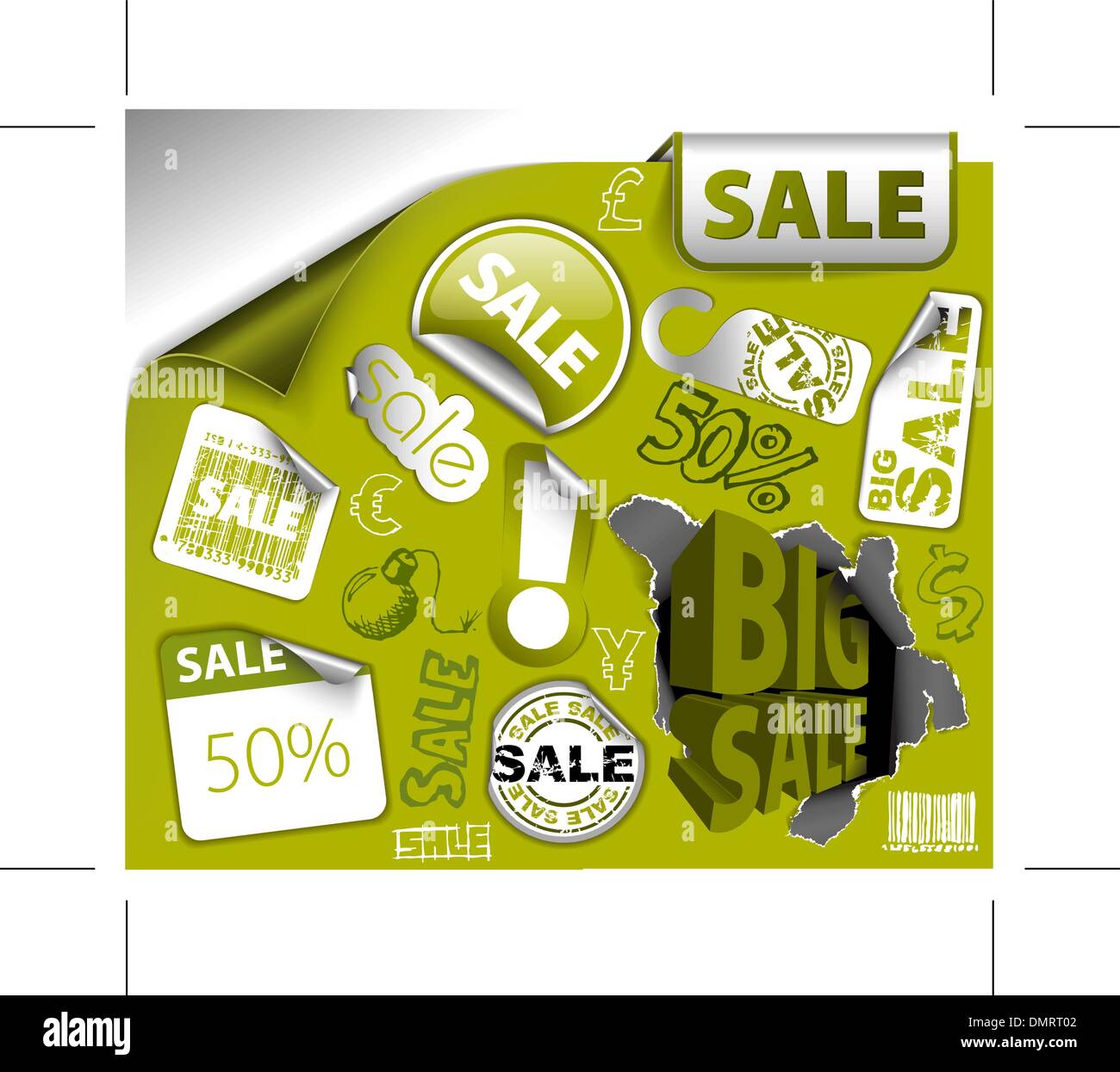 Green bill Stock Vector Images - Alamy